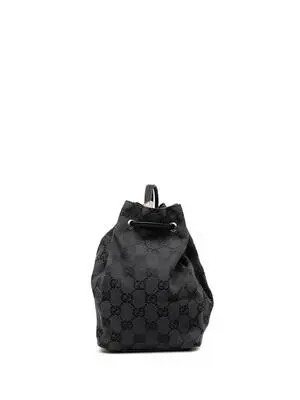 Gucci Gg Canvas Drawstring Bucket Bag
