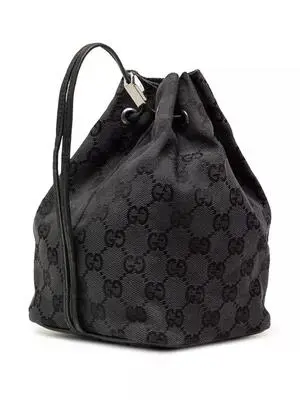 Gucci Gg Canvas Drawstring Bucket Bag