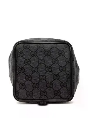 Gucci Gg Canvas Drawstring Bucket Bag