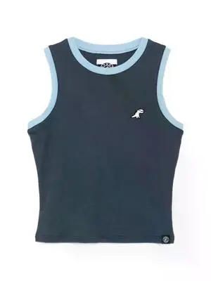 AGNES B. Dino Logo-patched Tank Top - Blue