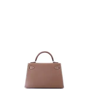 Hermès Kelly Mini Ii Bag Epsom With Palladium Hardware 20 - Grey