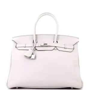 HERMÈS Birkin Handbag Grey Togo With Palladium Hardware 35