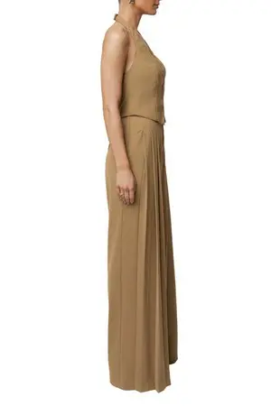 JLUXLABEL Signature Elegance Halter Vest - Olive