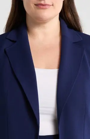 Anne Klein Ruched Sleeve Blazer