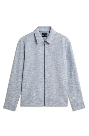 Ted Baker London Lerreto Jacquard Denim Zip Overshirt