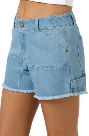 O'Neill Frayed Denim Shorts - Indigo