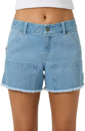 O'Neill Frayed Denim Shorts - Indigo
