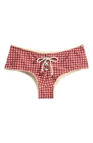 JADED LONDON Gingham Hot Pant Bikini Bottoms