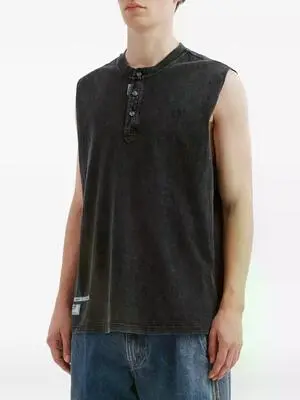 MUSIUM DIV. Acid-wash Sleeveless T-shirt