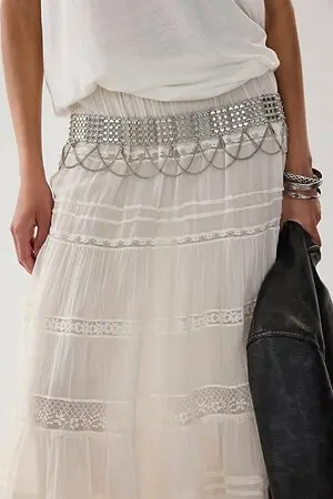 Free People Chain Belt With Fringe