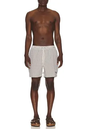 Barbour Gingham Seersucker Swim Short