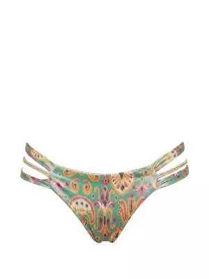 DEL MAAR Patterned Bikini Bottom - Green