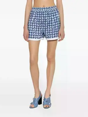 Marni Geometric-print Elasticated-waistband Shorts