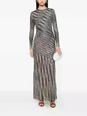 Missoni Sequin-embellished Striped Maxi Dress - Black