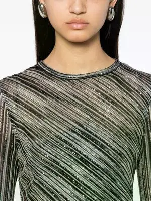 Missoni Sequin-embellished Striped Maxi Dress - Black