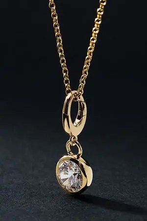 Anthropologie Round Diamond Drop Charm - Gold