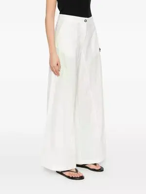 Pinko Canelli Embellished-button Wide-leg Trousers