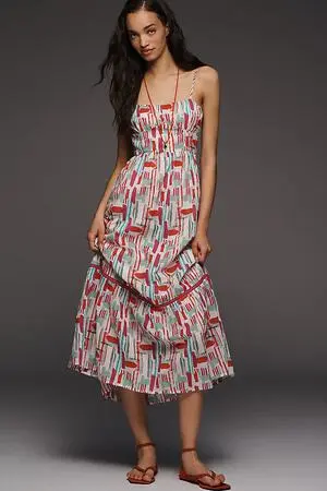 RO'S GARDEN Flynn Cotton Midi Dress