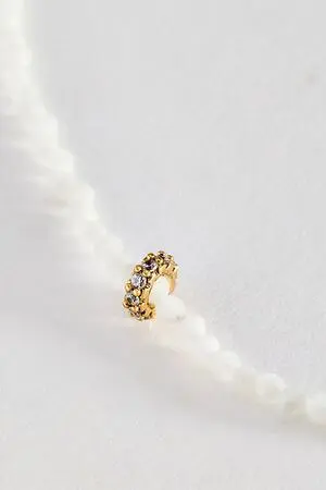 Anthropologie Donut Beaded Necklace - Clear