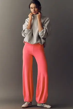 DAILY PRACTICE Foldover Bubble Pants - Fiery Coral