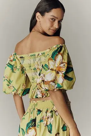 HOPE FOR FLOWERS BY TRACY REESE Organic Cotton Off-shoulder Top