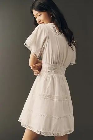 THE SOMERSET COLLECTION BY ANTHROPOLOGIE Somerset Square-neck Mini Dress