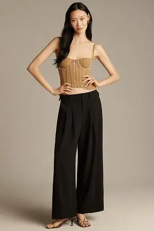 LYREBIRD Sheer Drop-waist Corset Top