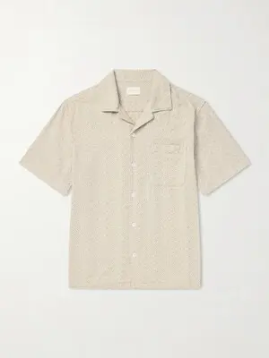 Aimé Leon Dore Novelty Camp-collar Cotton-jacquard Shirt