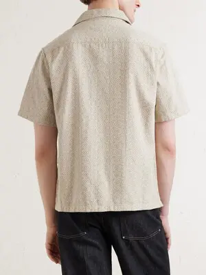 Aimé Leon Dore Novelty Camp-collar Cotton-jacquard Shirt