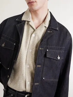 Aimé Leon Dore Novelty Camp-collar Cotton-jacquard Shirt