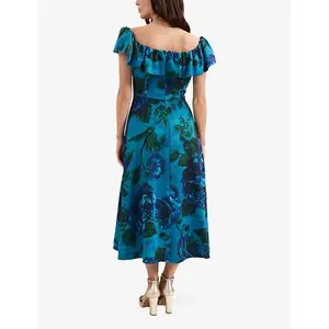 PHASE EIGHT Floral Print Lyocell-blend Midi Dress