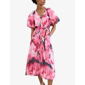 PHASE EIGHT Caterina Floral Print Midi Dress