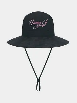 Hunza G Sun Hat - Black/bubblegum