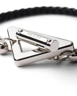 Prada Braided Nappa Leather Bracelet