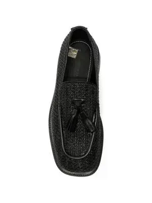THE ANTIPODE Tassel-detail Raffia Loafers