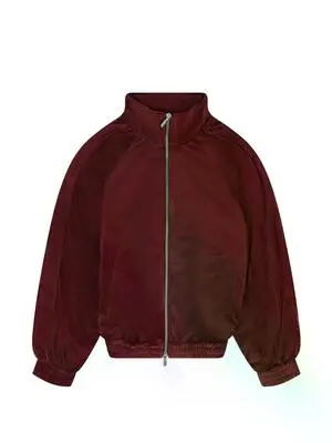 Rhude Zip-up Velvet Track Jacket - Red