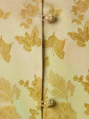 Shanghai Tang Jacquard Silk Blouse
