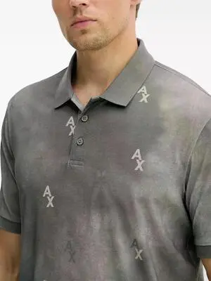 Armani Exchange Logo-pattern Polo Shirt