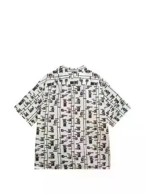 Prada Geometric-print Short-sleev Shirt