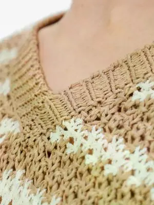 Fabiana Filippi Striped Open-knit Cotton Sweater