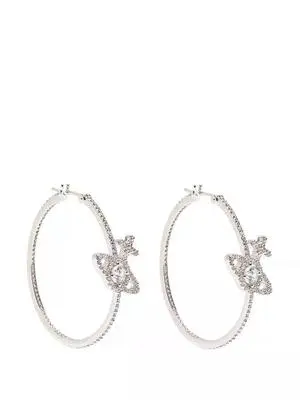VIVIENNE WESTWOOD Orb Hoop Earrings - Silver