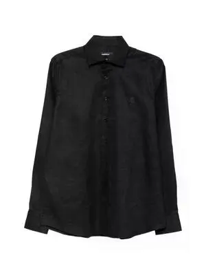 Karl Lagerfeld Logo-embroidered Shirt - Black