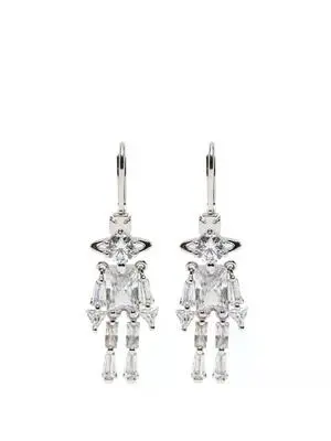 VIVIENNE WESTWOOD Issa Crystal-embellished Orb Earrings - Silver