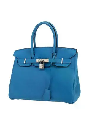 Hermès 2017 Birkin 30 Leather Handbag - Blue