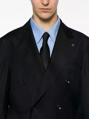 Tagliatore Double-breasted Peak-lapel Suit - Blue