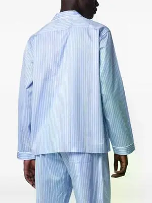 TEKLA Striped Long-sleeve Pajama Shirt