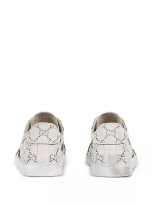Gucci Gg Perforated Sneakers - White