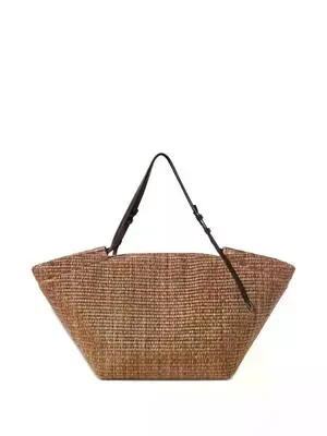 Brunello Cucinelli Large Pannier In Techno Cotton Raffia