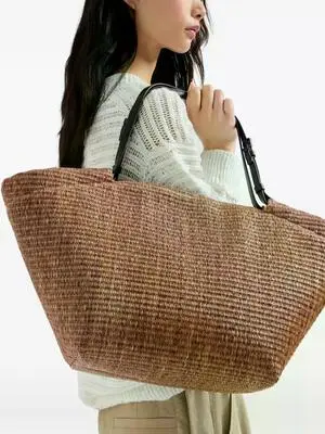 Brunello Cucinelli Large Pannier In Techno Cotton Raffia