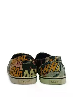 Celine Comic-print Slip-on Sneakers